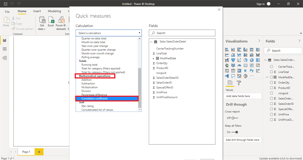 How To Get Correlation Coefficient In Power BI